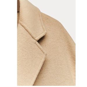 Zara | Jackets & Coats | Zara Double Faced Wool Blend Coat Zw ...